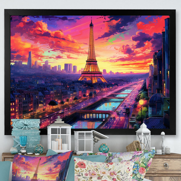 Ebern Designs Paris Eiffel Tower Harmony II On Canvas Print | Wayfair