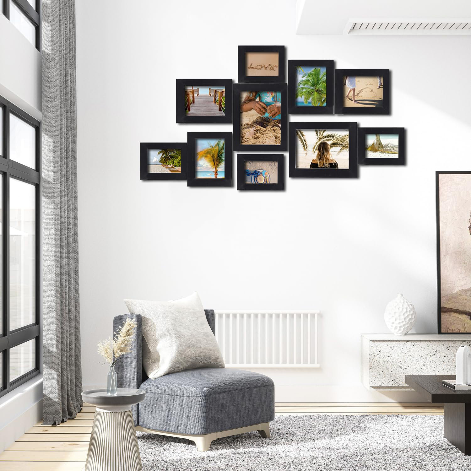 Latitude Run® Picture Frame Set 10 Pack, Farmhouse Photo Frames ...