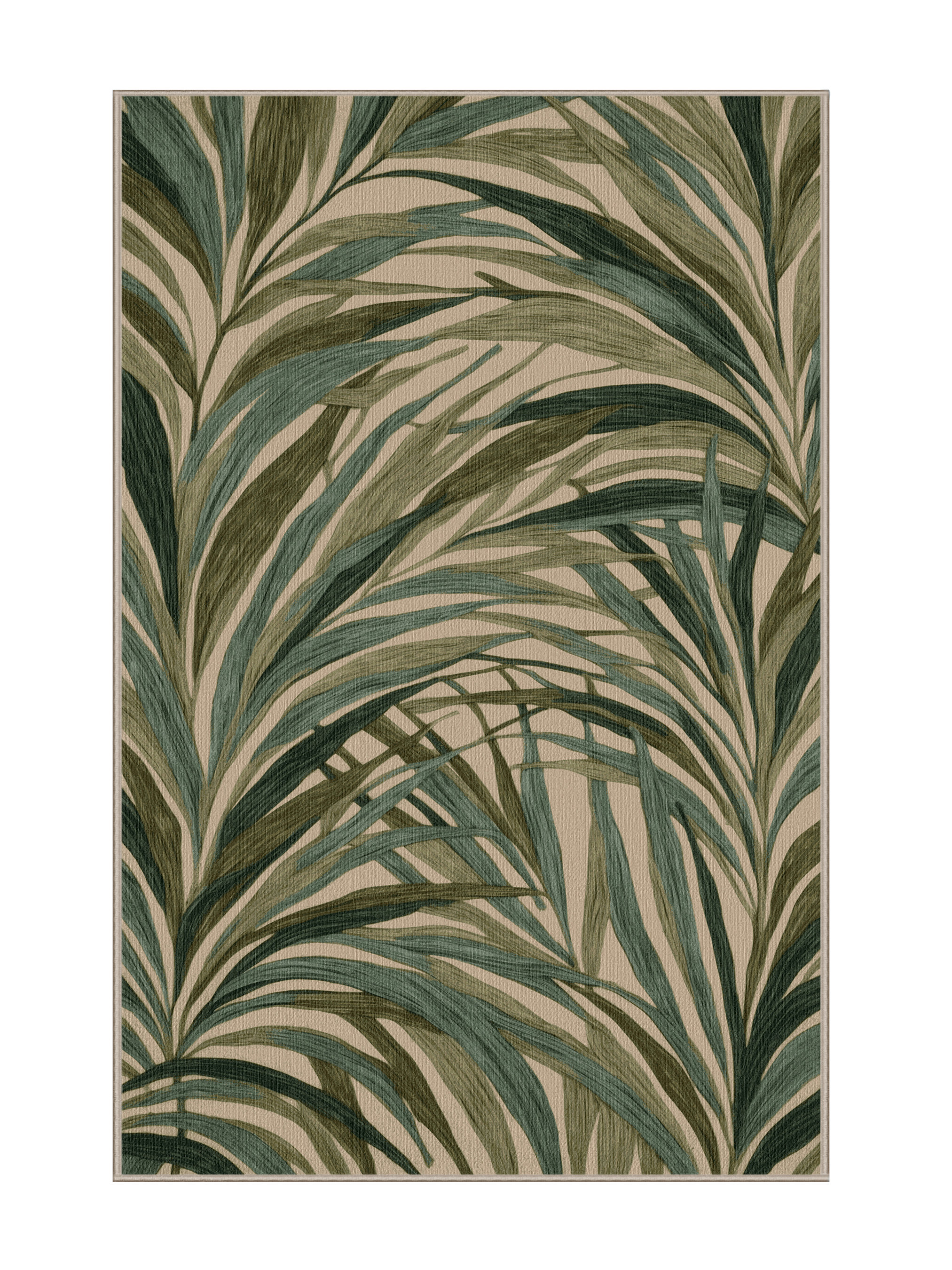 East Urban Home Machine Washable Botanical Brown Area Rug | Wayfair