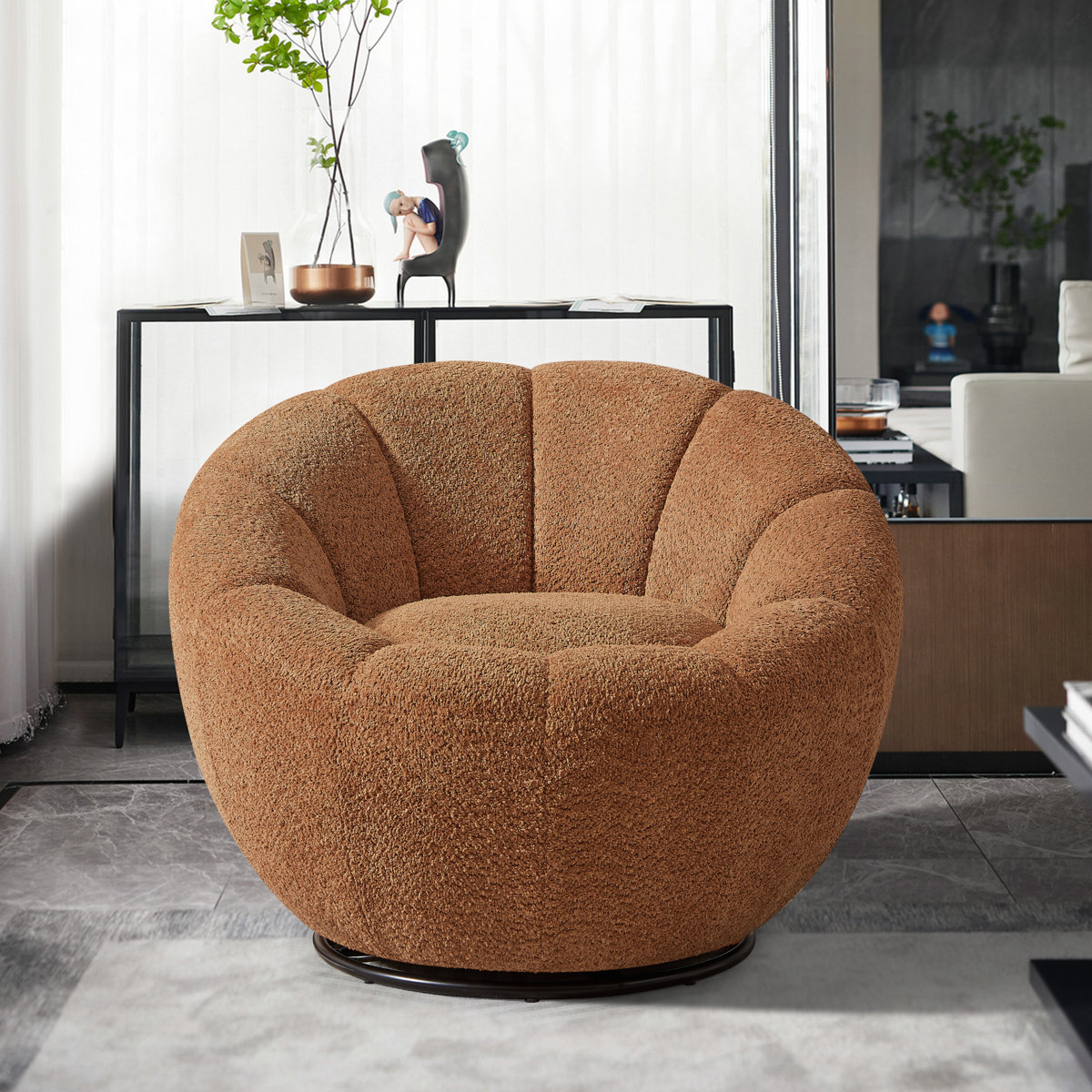 Mercer41 Tirian 32.7'' Wide Swivel Barrel Chair & Reviews | Wayfair