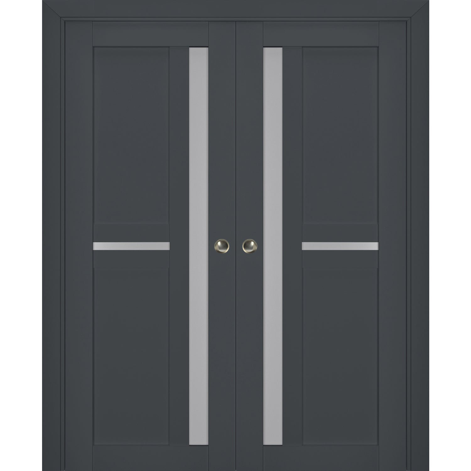 SARTODOORS Veregio Frosted Glass Paneled Wood Sliding Closet Doors ...