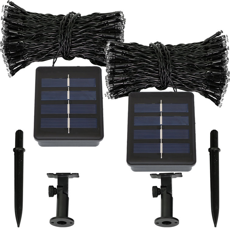 The Holiday Aisle® Perrytown Outdoor 200 - Bulb 68'' Solar Powered Wide ...