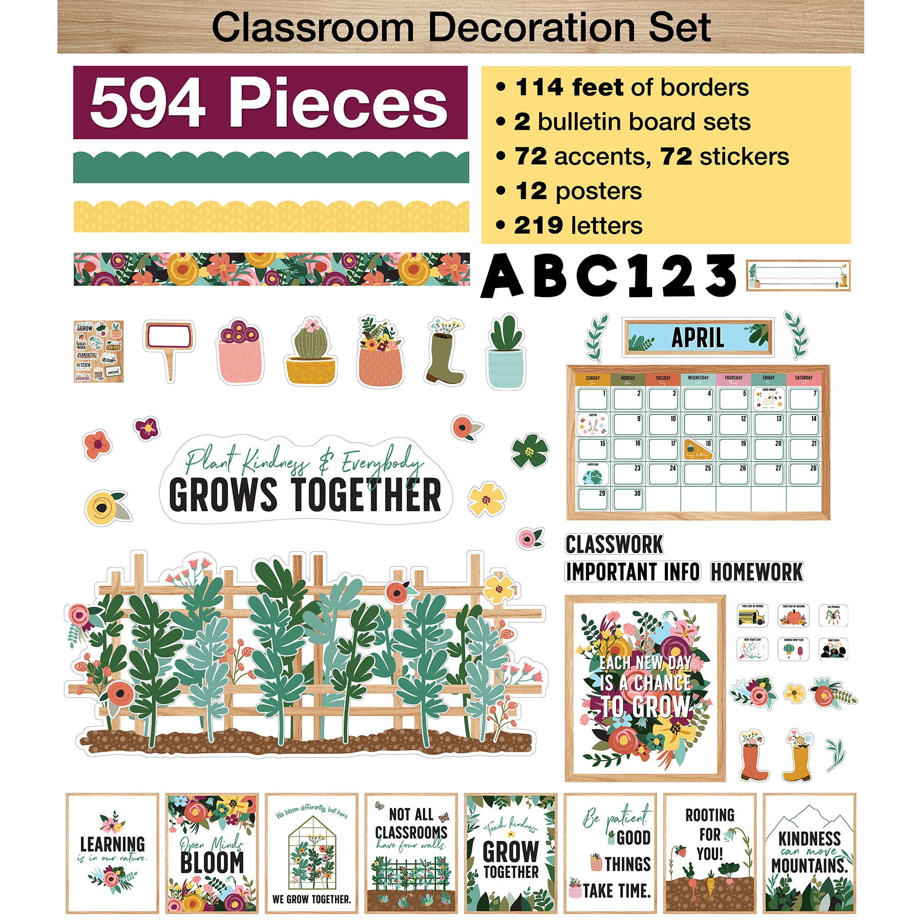 Carson Dellosa Education Grow Together Classroom Decor Bundle | Wayfair