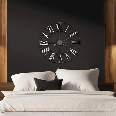 Sorbus 24" Distressed Industrial Round Metal Wall Clock & Reviews | Wayfair