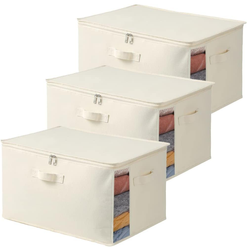 Hokku Designs Large Canvas Comforter Storage Bags For Clothes Sweater ...