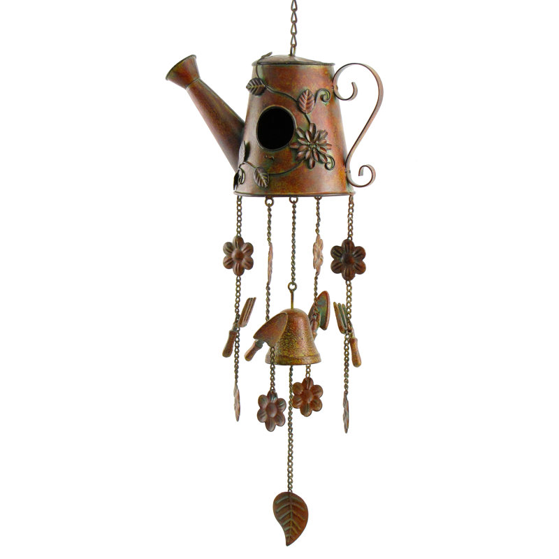 August Grove® Julio Weather Resistant Metal Abstract Wind Chime | Wayfair