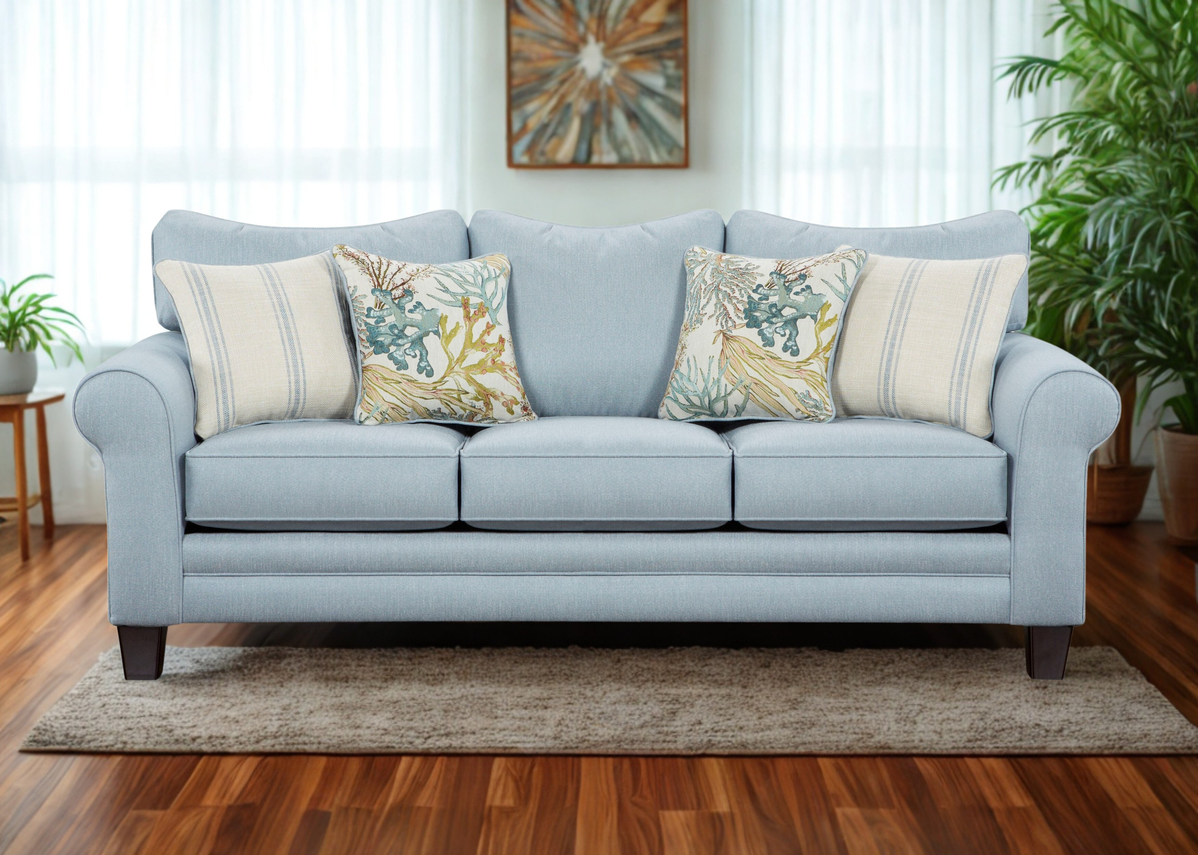Sand & Stable™ Aurora 88" Rolled Arm Sofa with Reversible Cushions ...