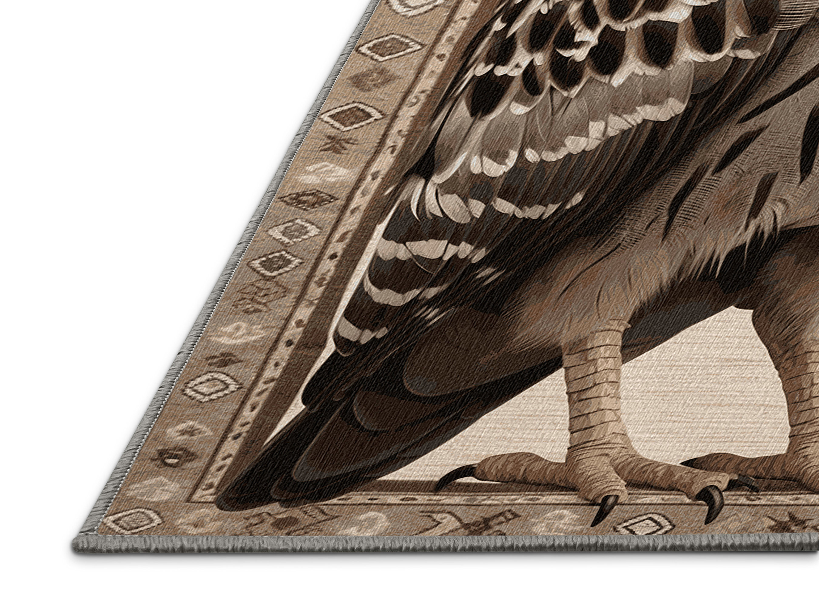 Foundry Select Washable Eurasian Sparrowhawk Birds Area Rug | Wayfair