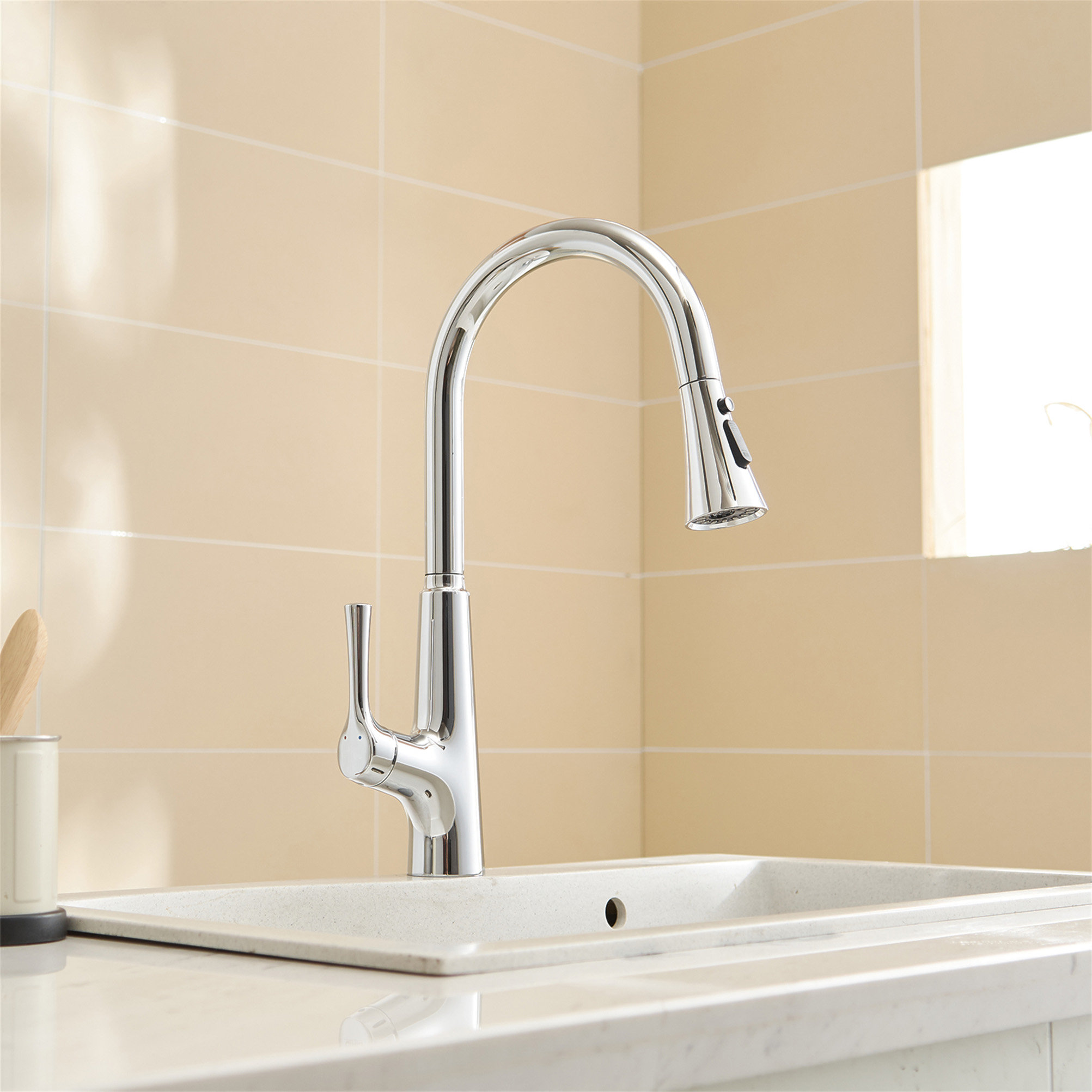 Tryimagine Touchless Kitchen Faucet,Hands Free Automatic Smart Kitchen ...