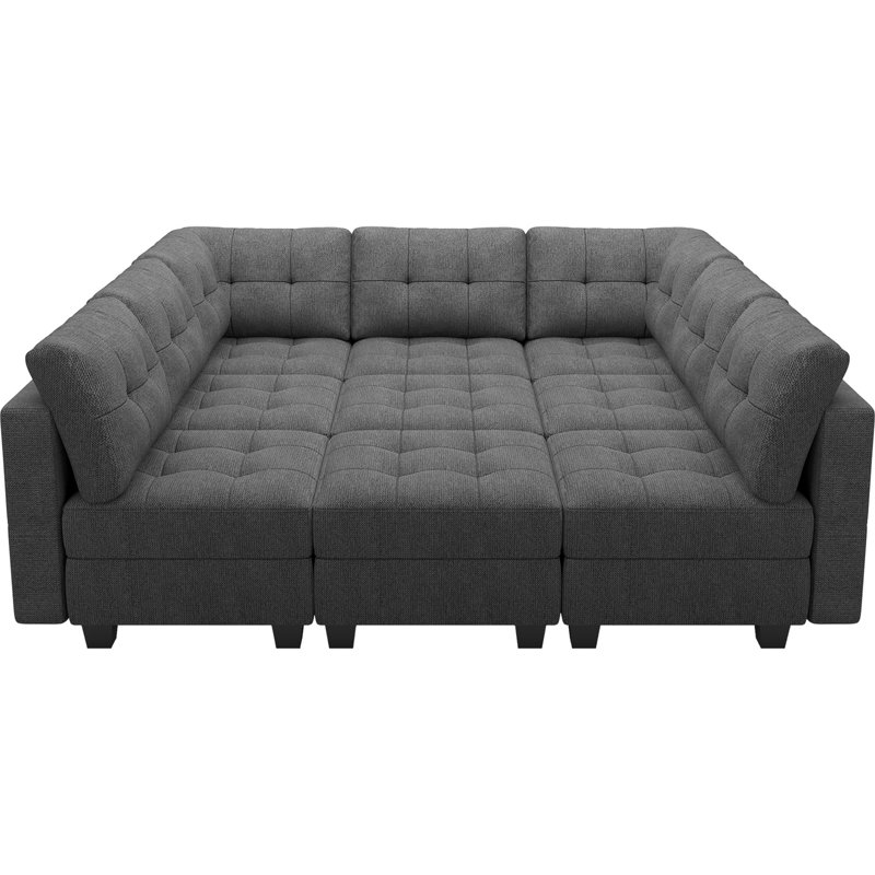 Latitude Run® Devoiry 90.2'' Variable Sectional Upholstered Storage ...