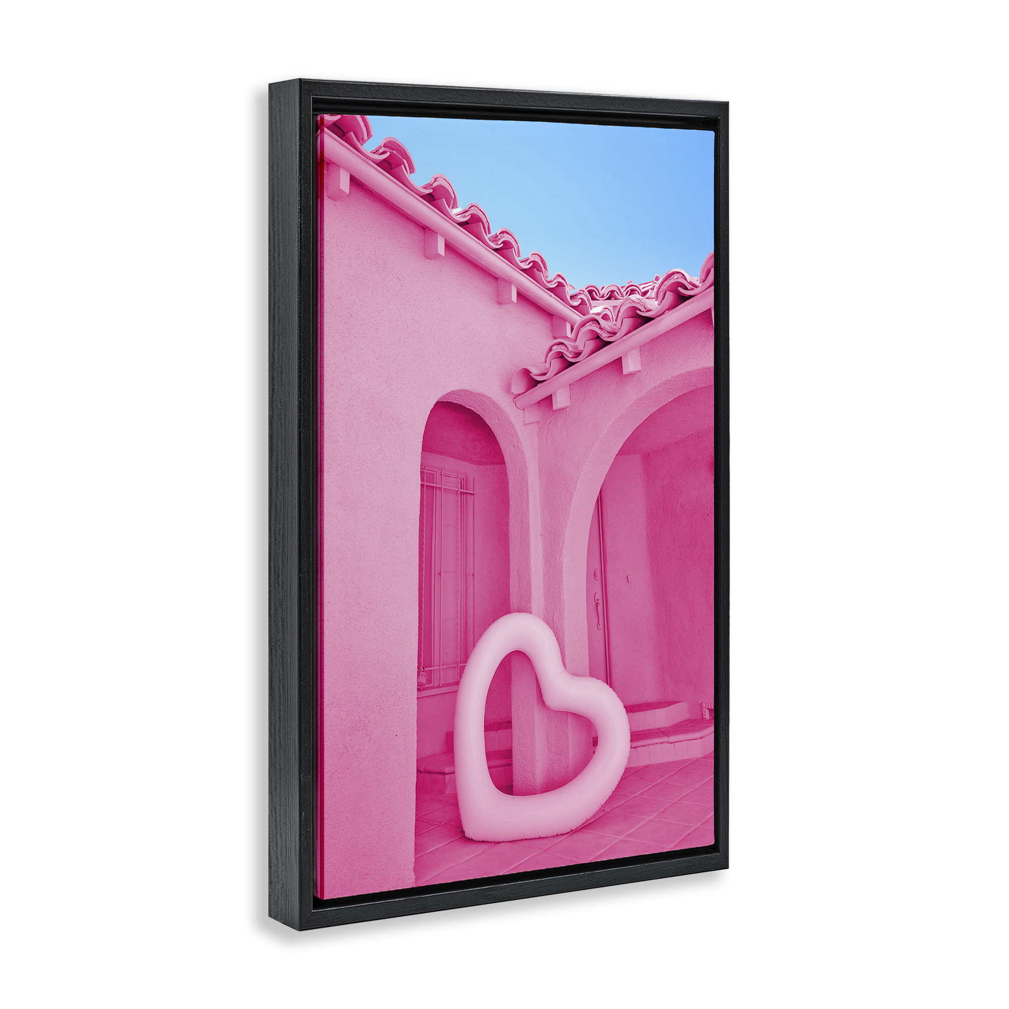 Wrought Studio™ Pink Pop Heart at Villa Floating Frame, design by LISH ...