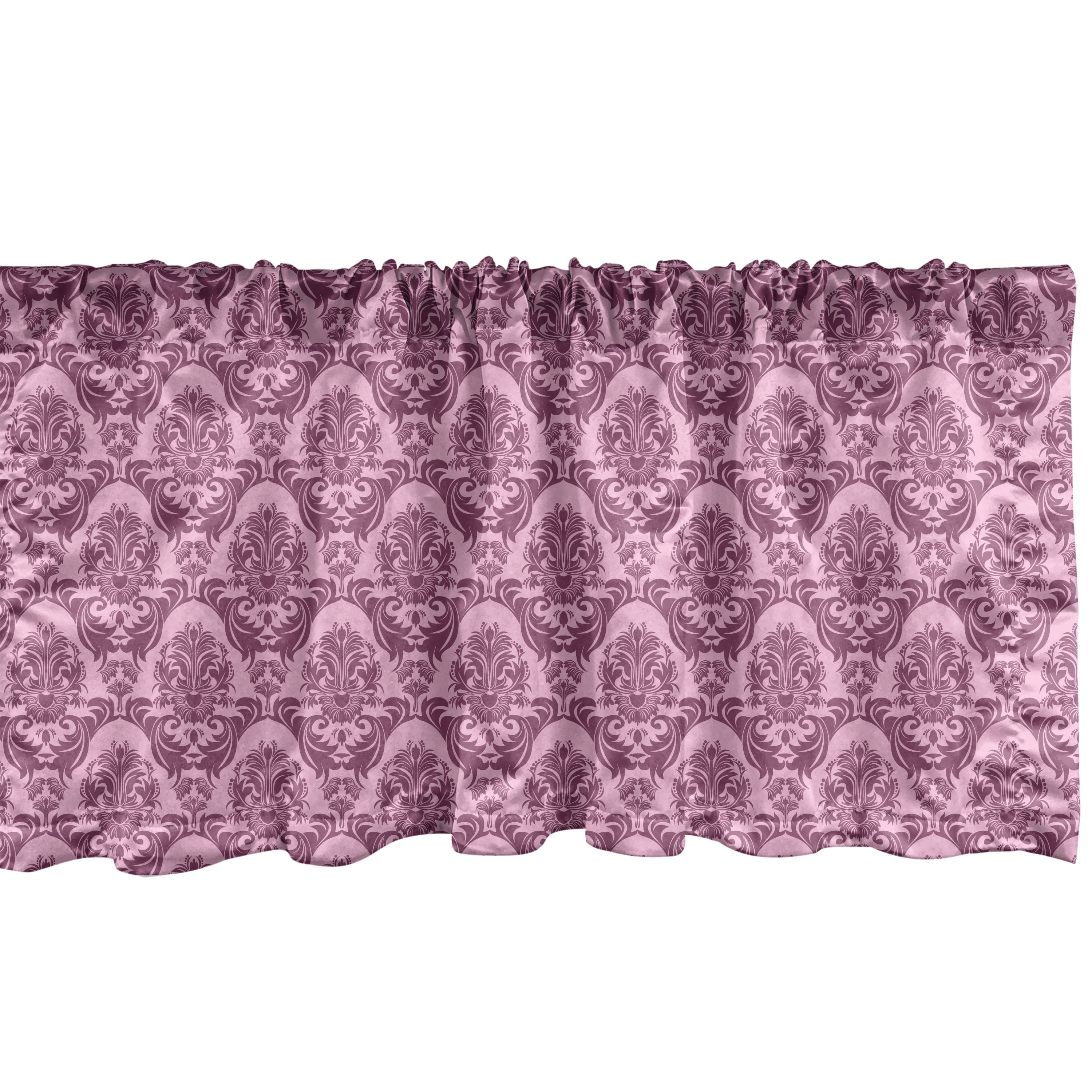 Ambesonne Victorian Valance Pack of 2 Royal Rococo Influences Pale Pink ...
