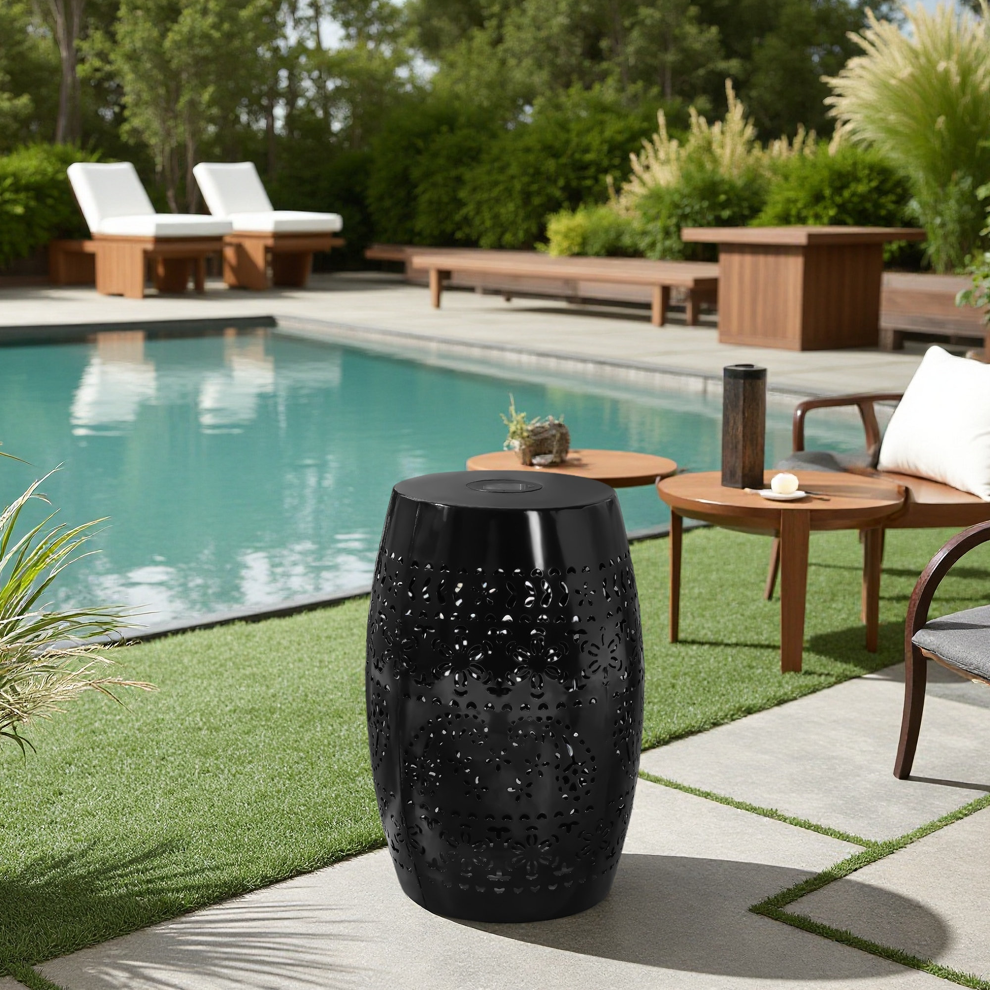 Bungalow Rose Solar Side Table With Built-In Solar Battery,Stunning ...
