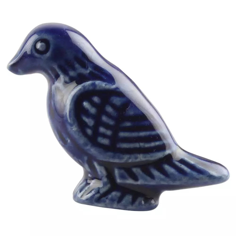 MarktSq Set of 6 Navy Blue Bird Ceramic Knobs | Wayfair