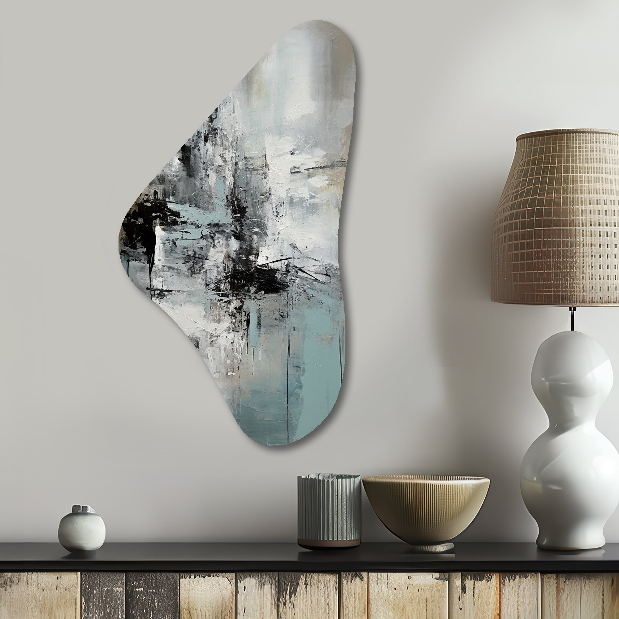 Ivy Bronx Serene Subtility In Abstract Light Blue I - Abstract Painting ...