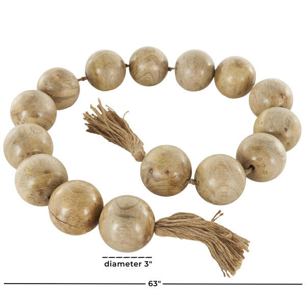 Dakota Fields Cole And Grey Mango Wood Handmade Round Extra Long Orb ...