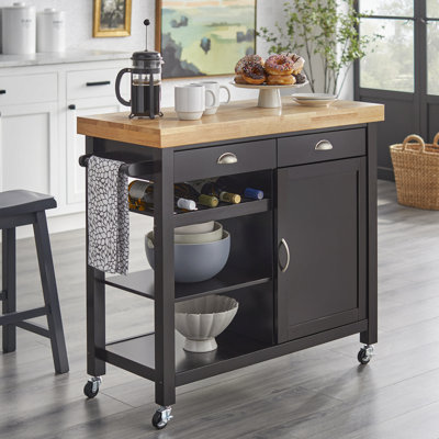 Breakwater Bay Nathaly Kitchen Cart & Reviews | Wayfair