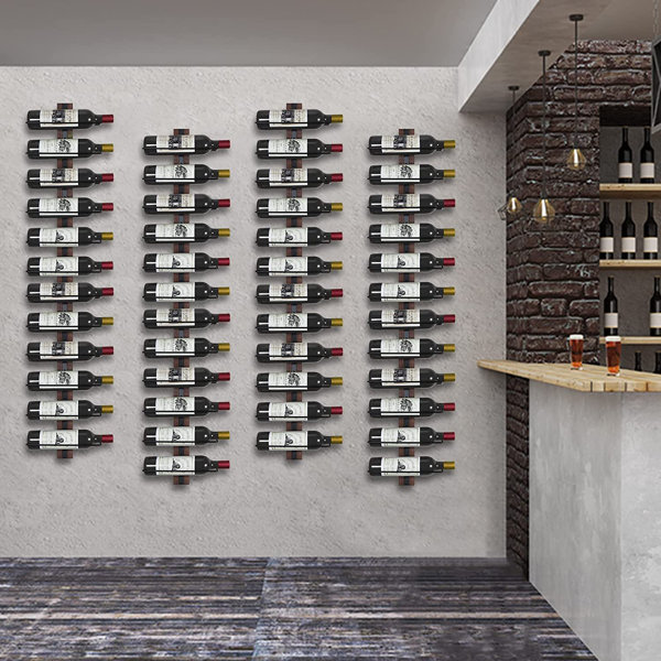 17 Stories Wine Rack Wall Mounted, Wall Wine Rack For 12 Wine Bottles ...