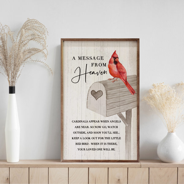 Trinx A Message From Heaven Cardinal Mailbox Whitewash | Wayfair