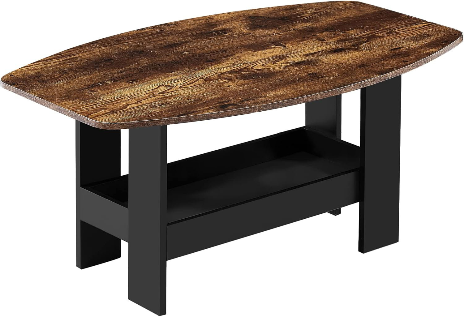 Millwood Pines Rustic Brown Coffee Table With Storage Compartment For ...