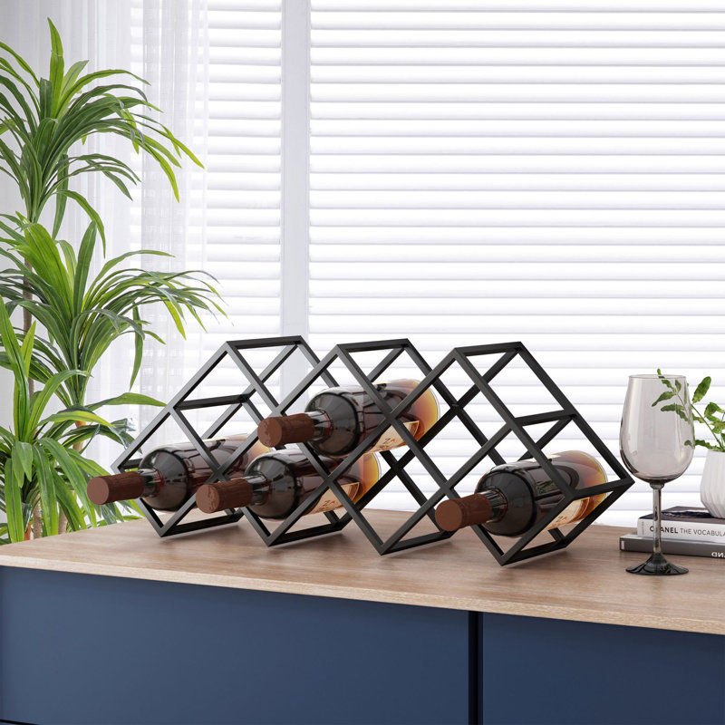 Wrought Studio™ Square Frame Table Top Wine Rack | Wayfair
