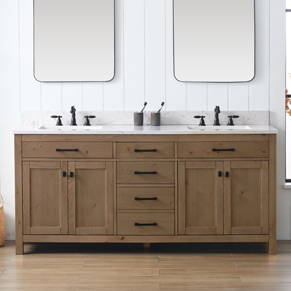 Wade Logan® Basima 72" Double Bathroom Vanity Set & Reviews | Wayfair
