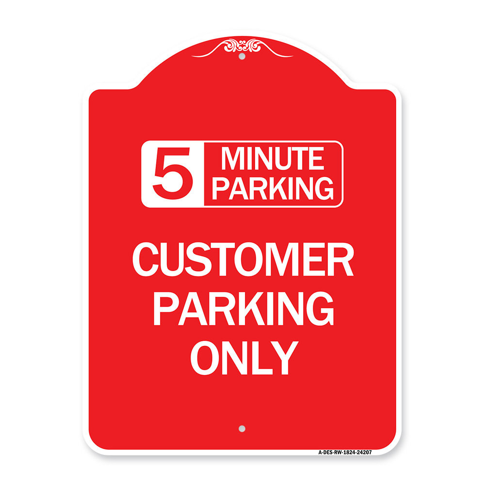 Signmission Designer Series Sign - Customer Parking Only, (Choose Your ...