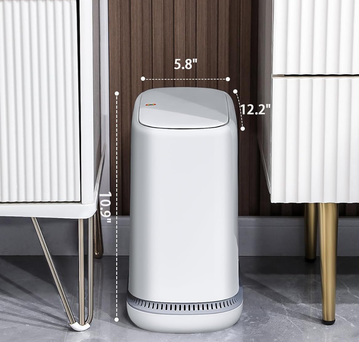 DOFLIC Slim Garbage Can with Lid, Adsorption Trash Can - Wayfair Canada