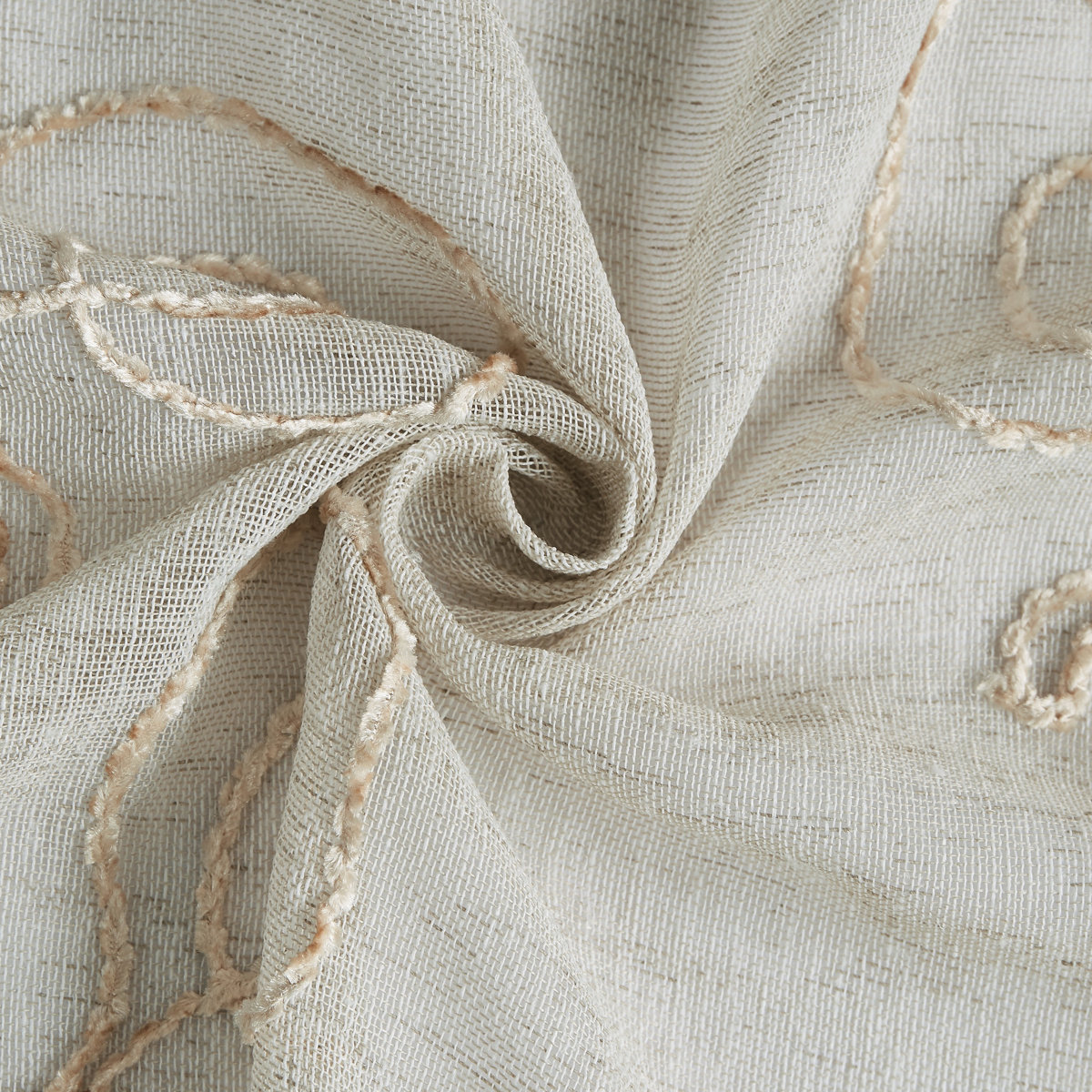 Dainty Home Bathroom 3D Stella Floral Chenille Linen Look Bath Shower ...