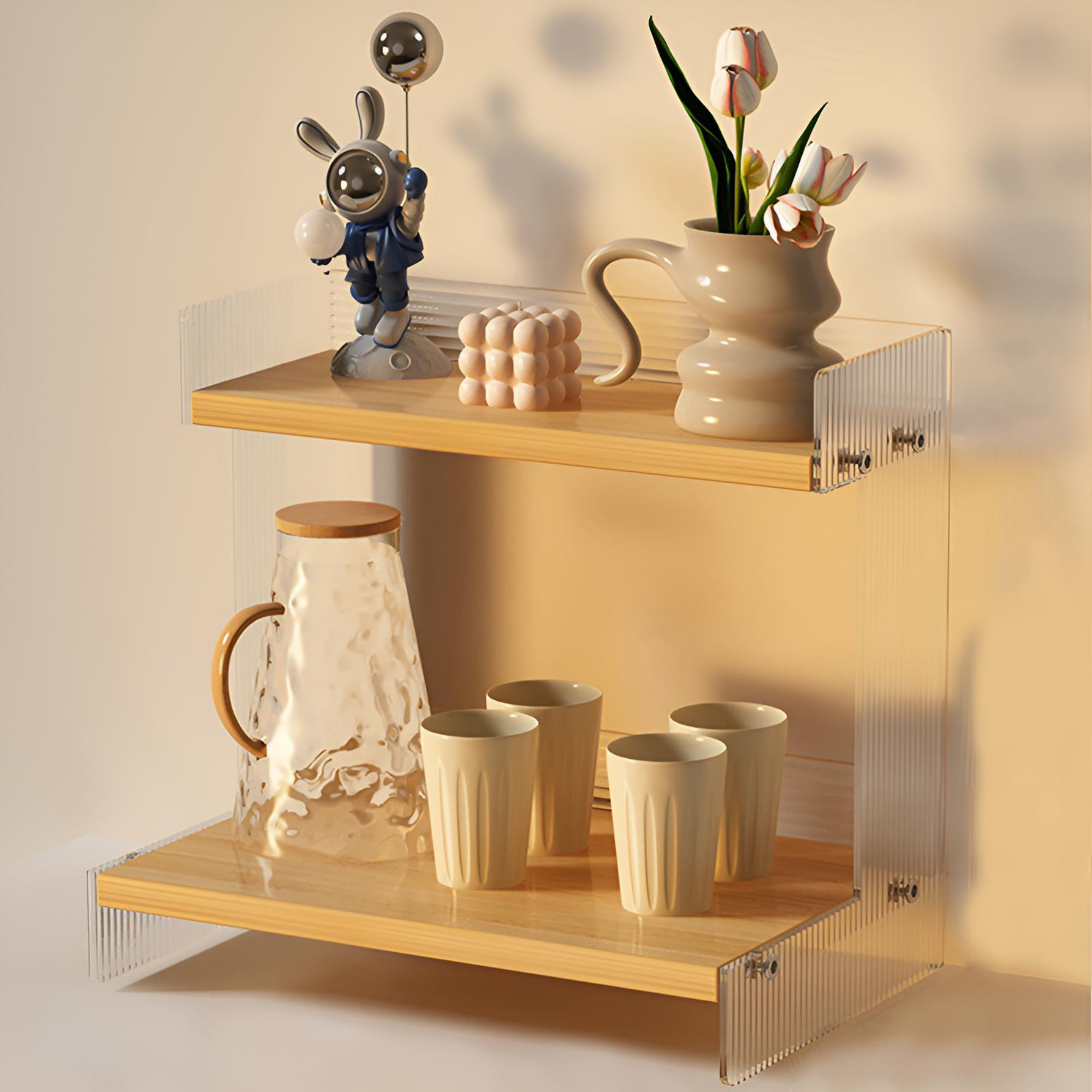 Orren Ellis Minimalist Cup Holder, Dining Table, Tea Storage | Moisture ...