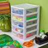 Sterilite Clearview Small Plastic 5 Drawer Desktop Storage Bin System ...