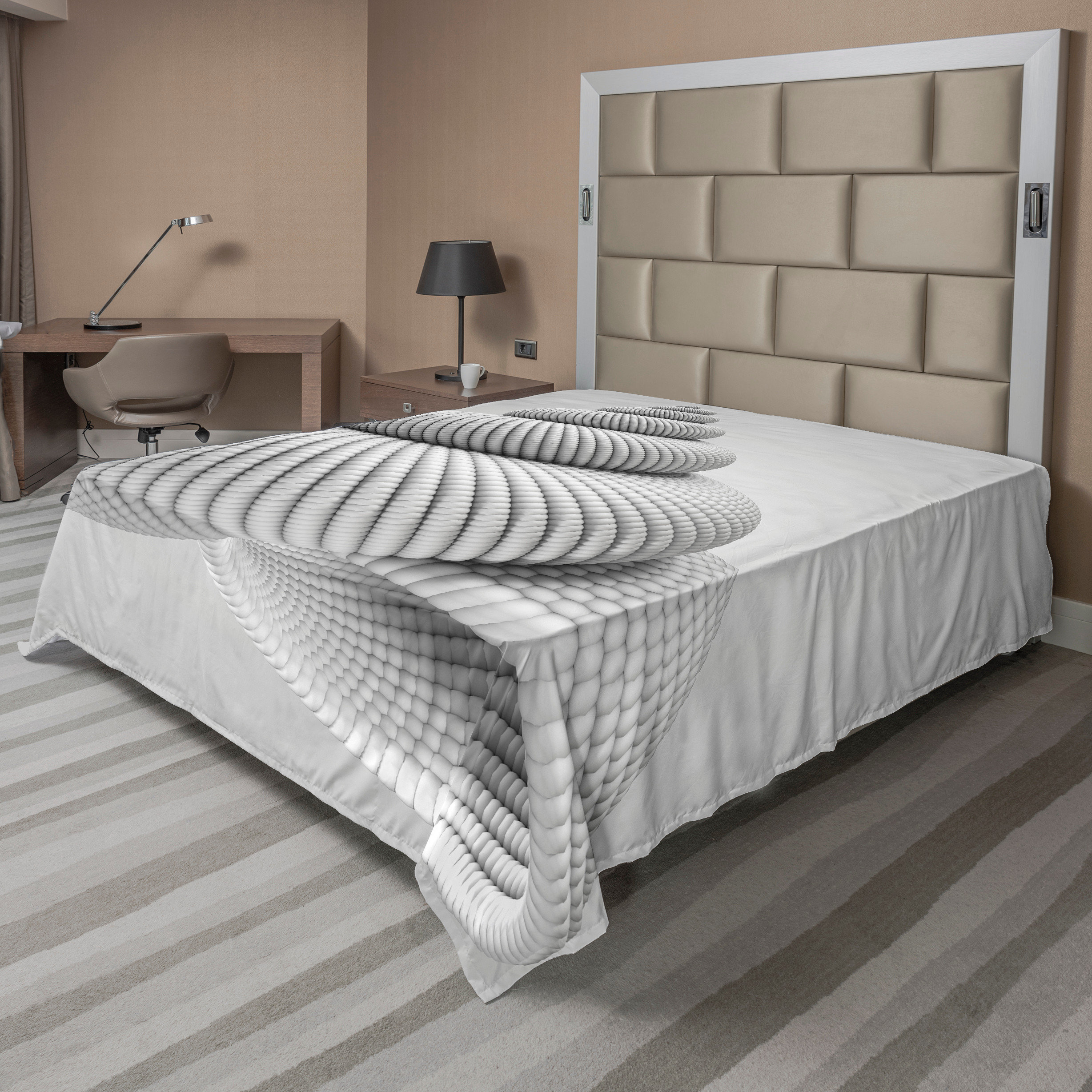 Ambesonne White Top Flat Sheet Shell Shaped White | Wayfair