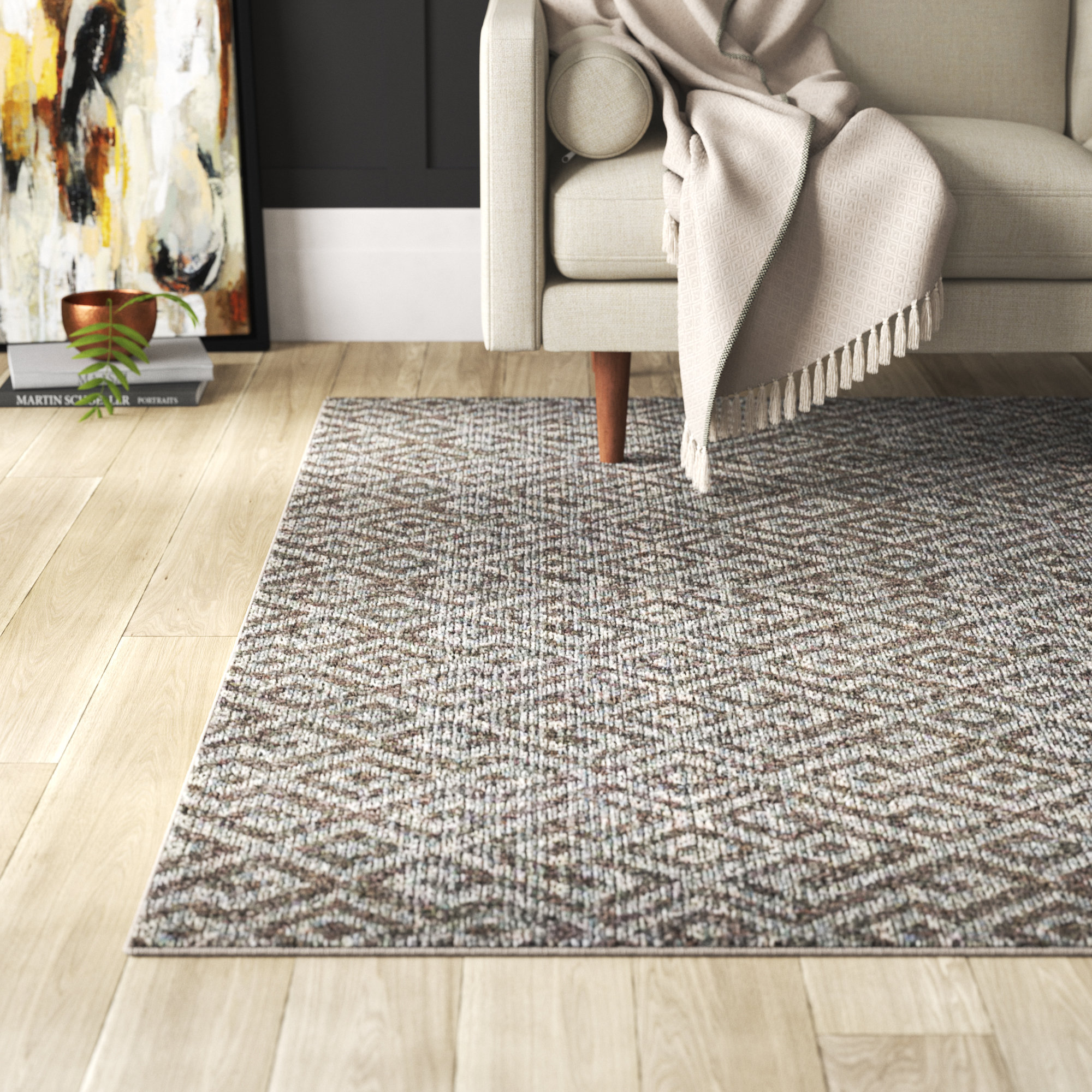 Mercer41 Caleigha Geometric Mocha Area Rug & Reviews | Wayfair