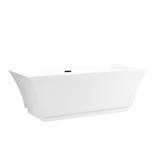 ANZZI Bank Series 62.9'' x 30.7'' Freestanding Soaking Acrylic Bathtub ...