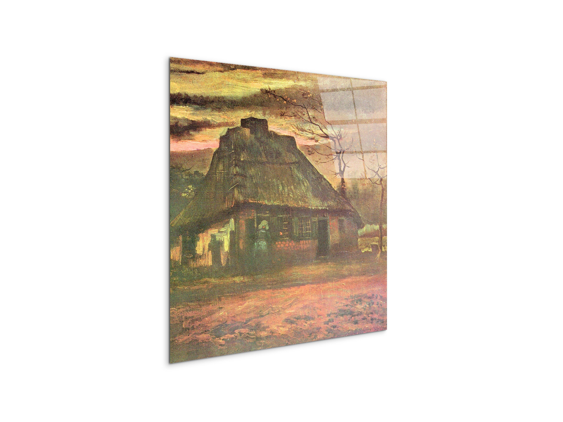 August Grove Straw hut at dusk by Van Gogh Vincent 58x58 Cm Frameless ...