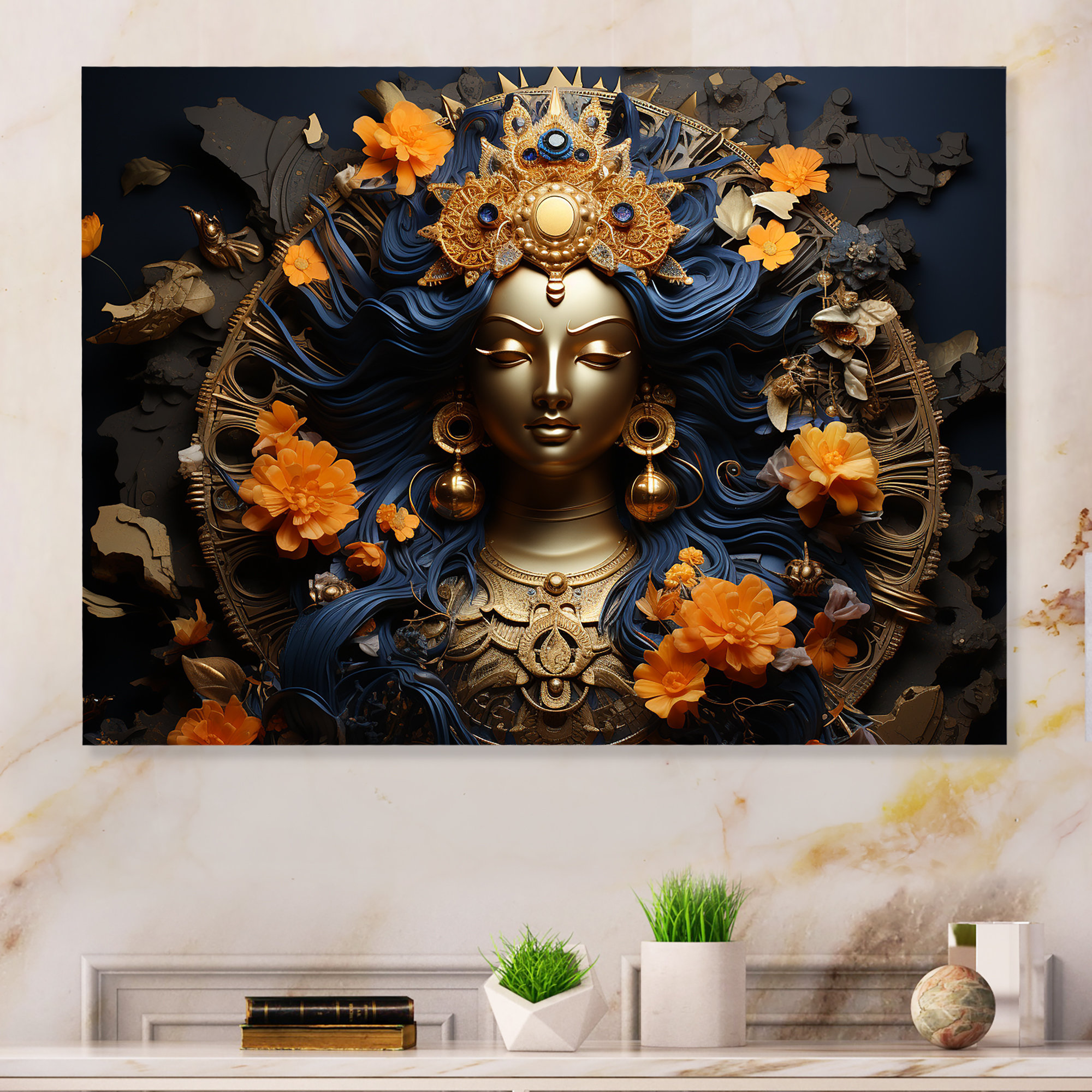 Bungalow Rose Hinduism Kubera Treasure Topaz God I - Hinduisim Metal ...