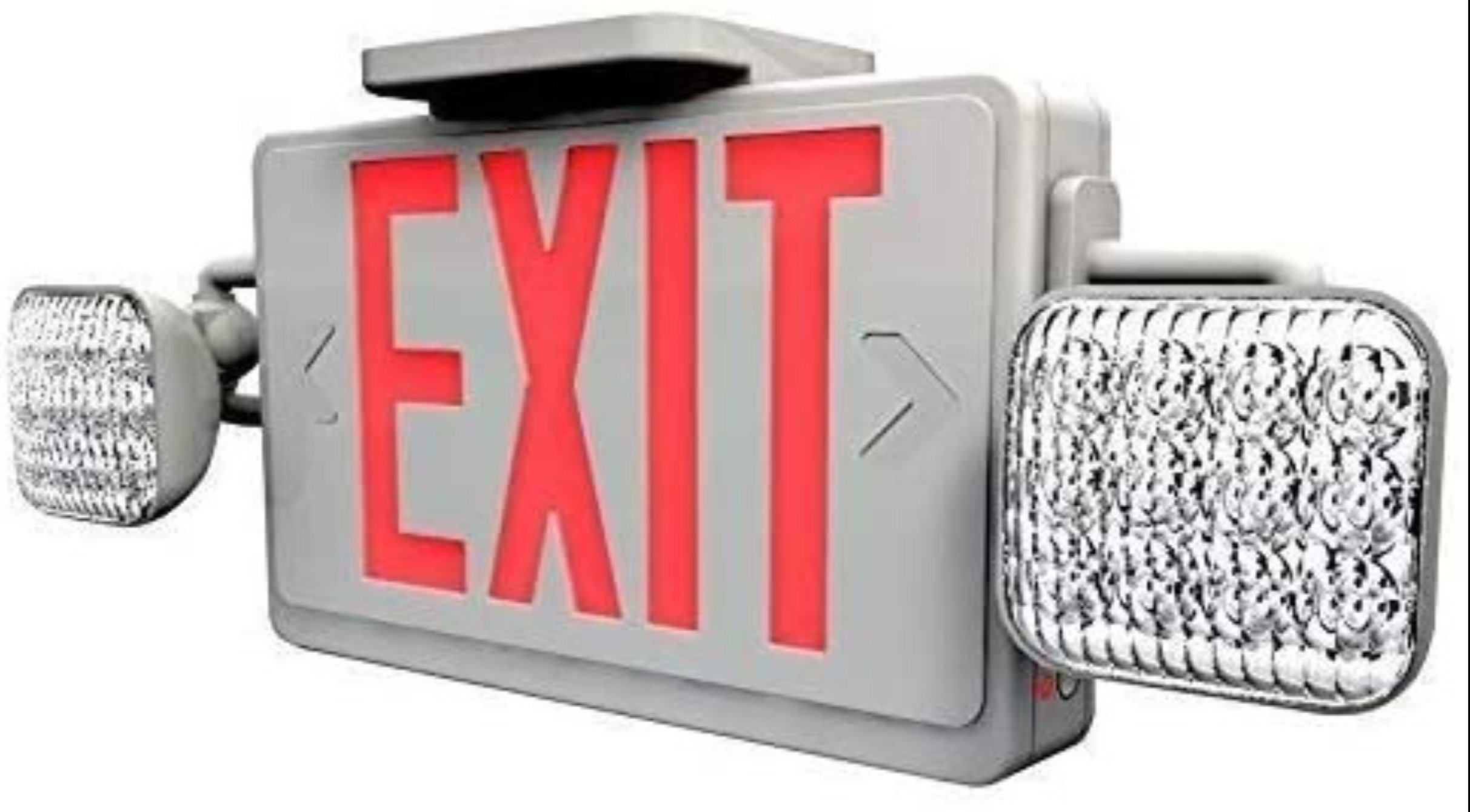 Ciata Lighting Thermoplastic Surface-Mounted LED Emergency Exit Combo ...