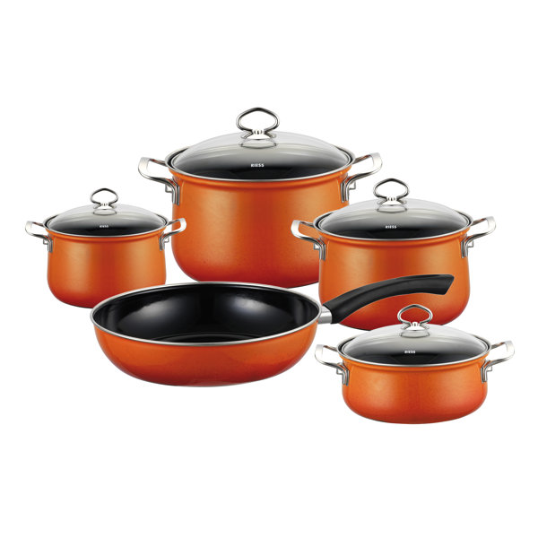 Riess Kelomat Corall Enamel Cookware Set | Wayfair.co.uk