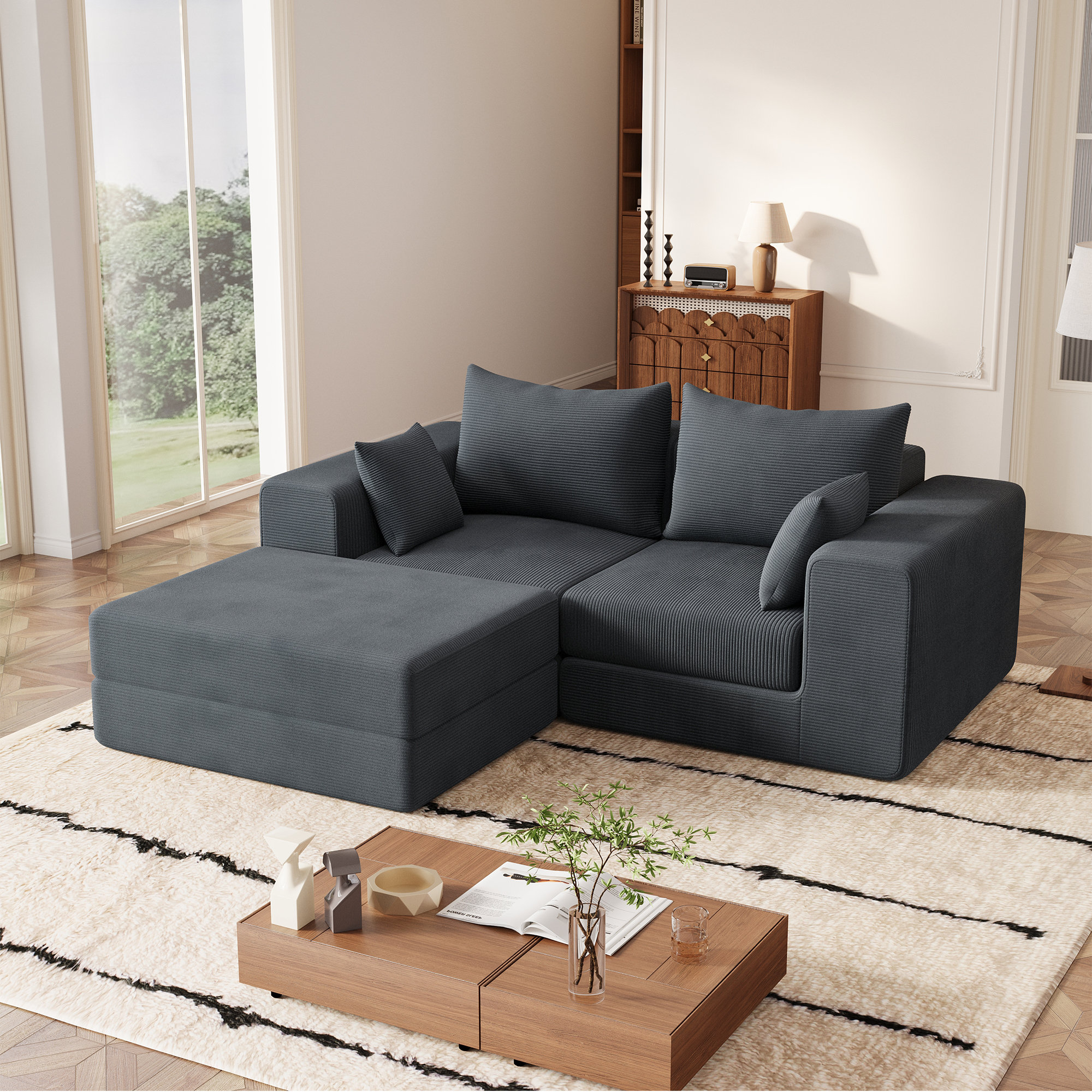 Mercer41 Modular Freely Combined Sofa Bed - Foldable Floor Couch - No ...