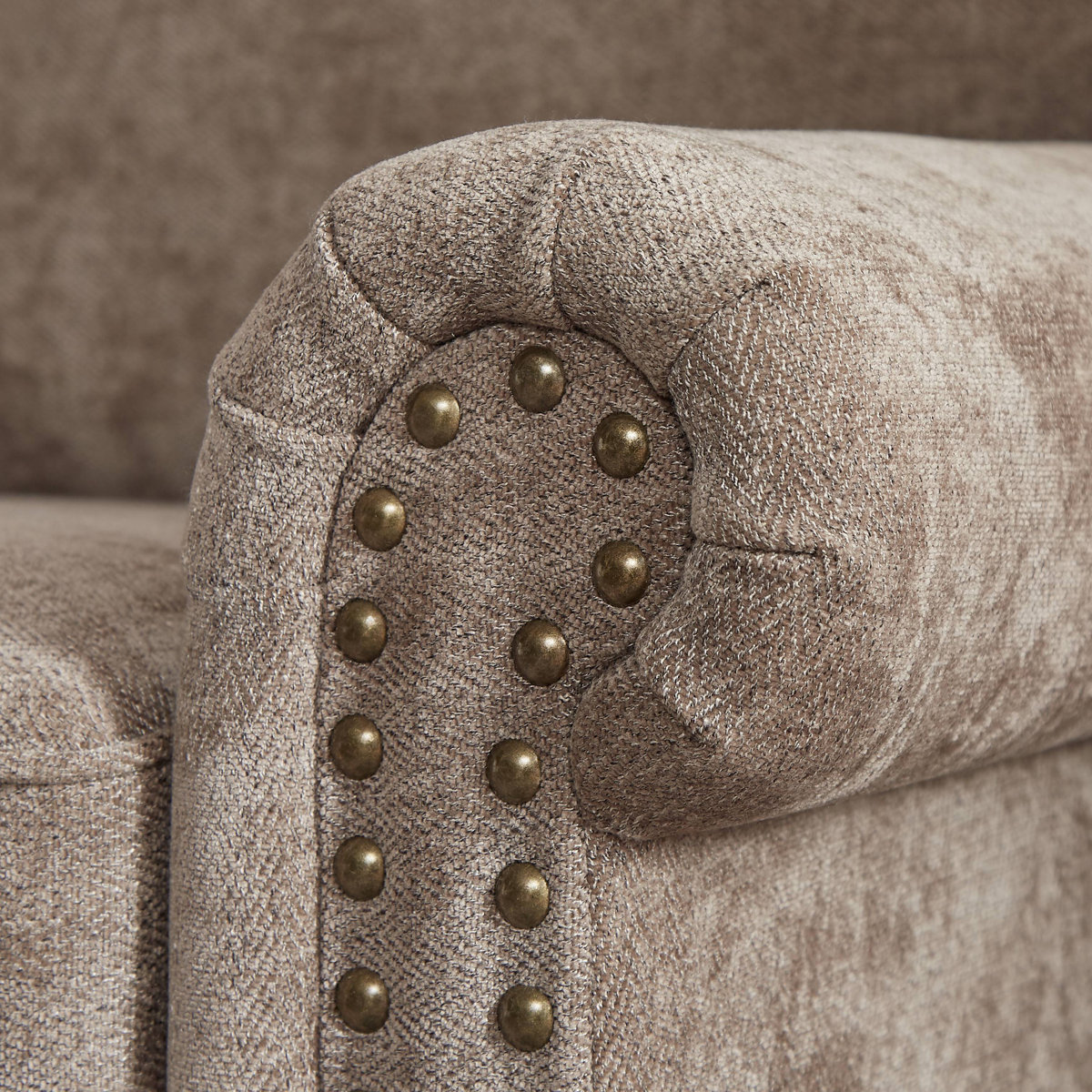 Charlton Home® 81.5" 3 Seat Sofa Couch, Rolled Arm Sofas With Nailhead ...