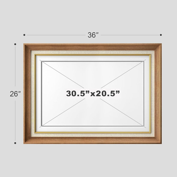 IDEA4WALL Sketch Rustic Country Landscape Framed On Paper Print ...