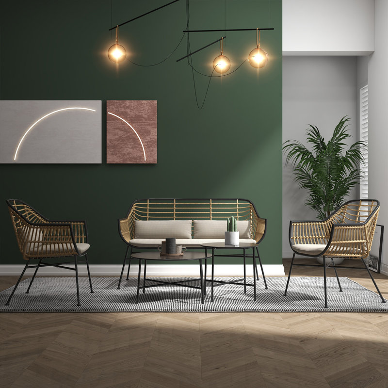 Bay Isle Home™ Bletsoe 5 Piece Conservatory Living Room Set | Wayfair