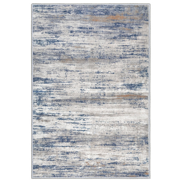 17 Stories Machine Washable Area Rugs Rubber Backed Rug for Bedroom ...