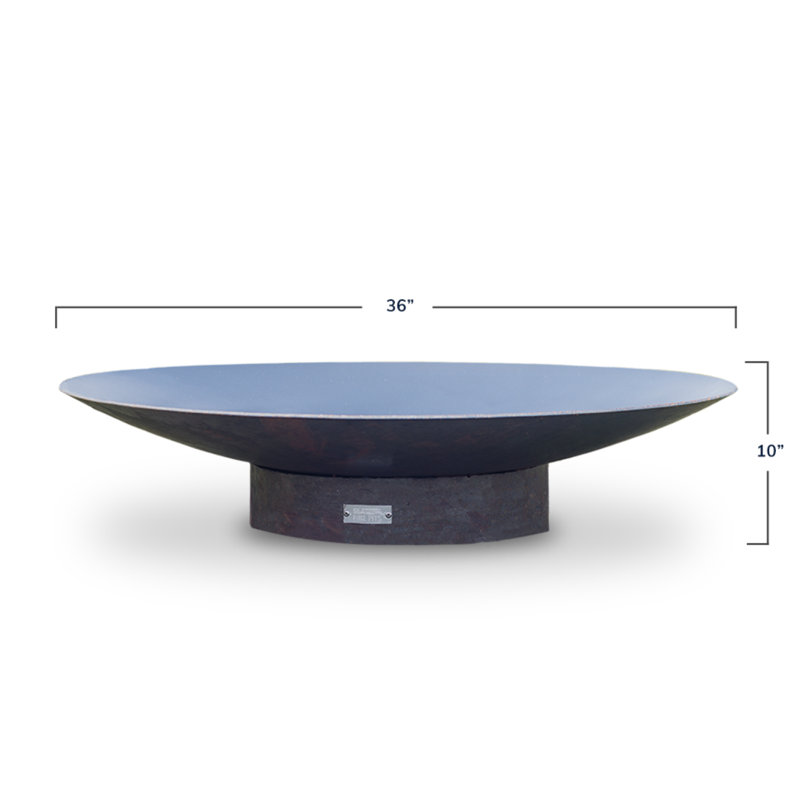 17 Stories Hartlepool Concave Steel Wood Burning Fire Pit & Reviews ...