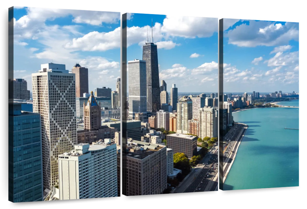 Ebern Designs Sebbie Chicago Waterfront Skyline | Wayfair