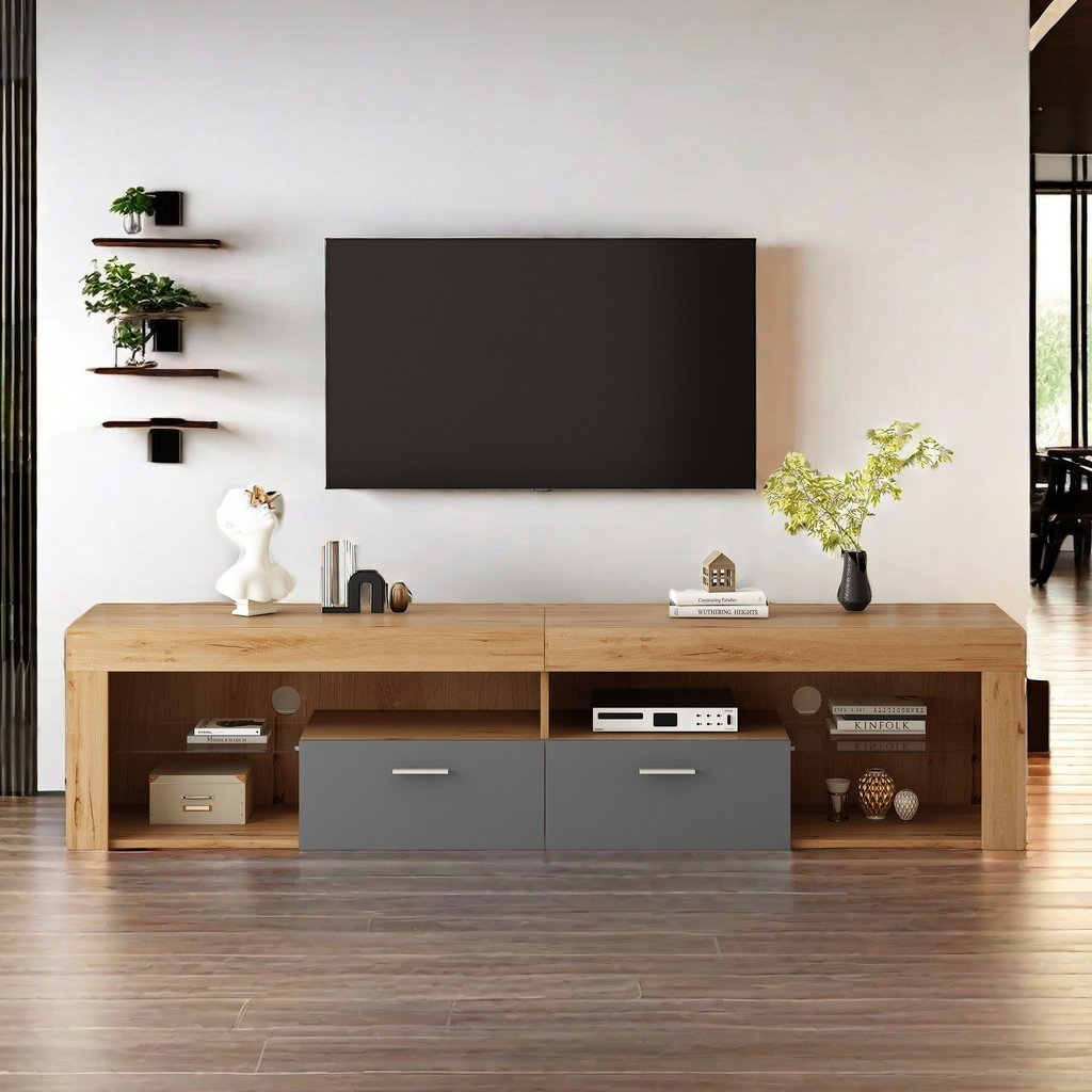 Wrought Studio™ Modern Design TV Stands For Tvs Up To 80'', LED Light ...