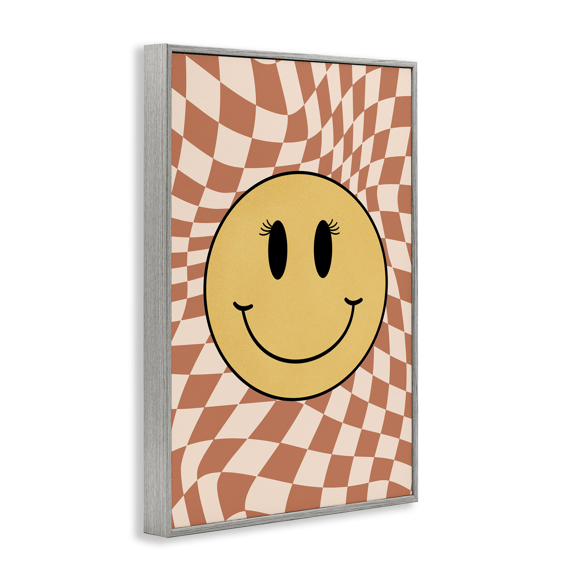 Dakota Fields Wavy Checkered Smiley Framed Giclee Art by JJ Design ...