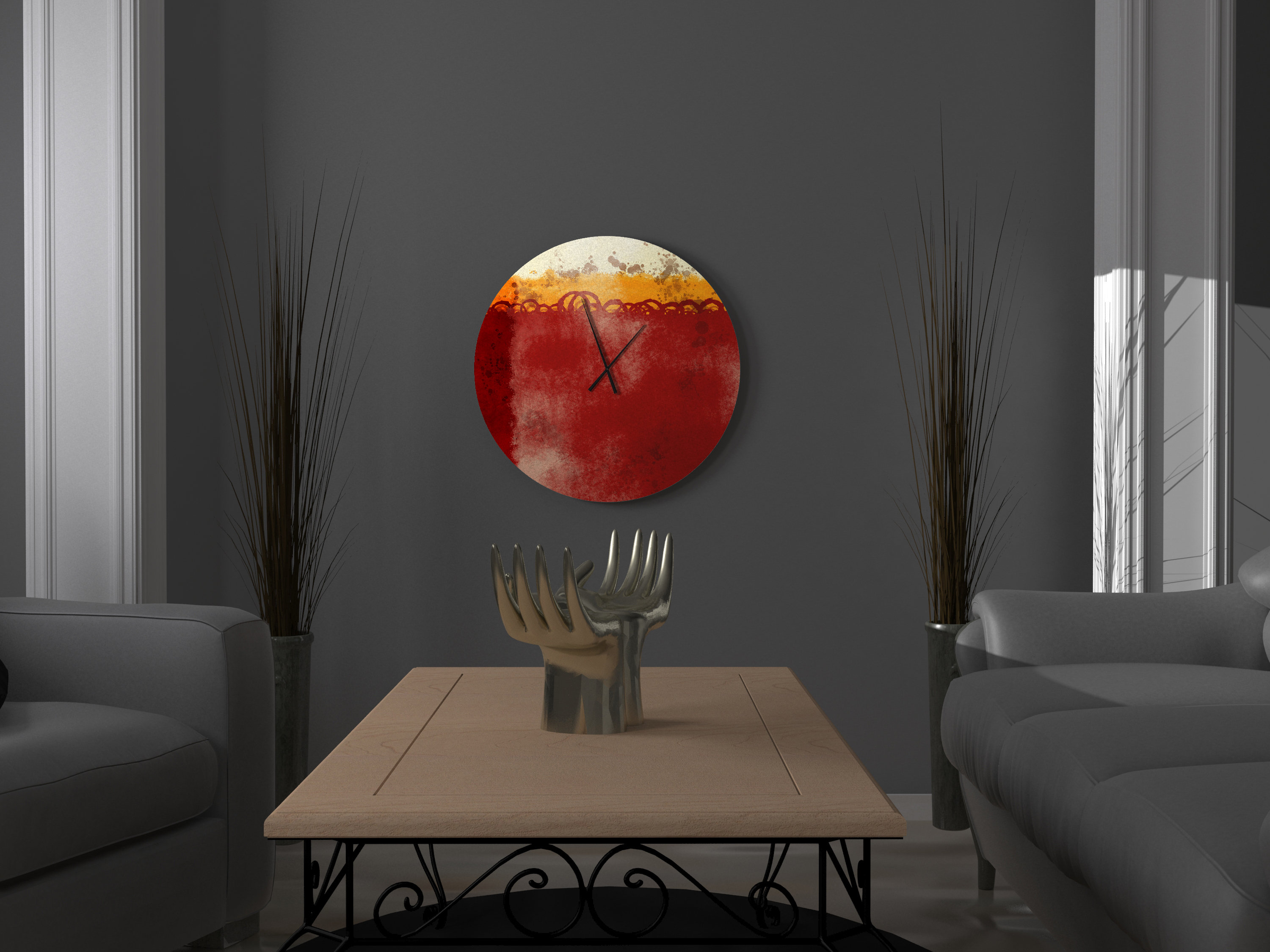 East Urban Home Encanto Metal Wall Clock | Wayfair