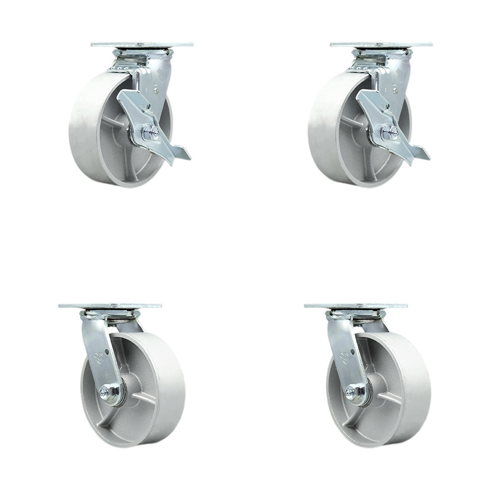 Service Caster 4 Piece Semi Steel Caster Set | Wayfair