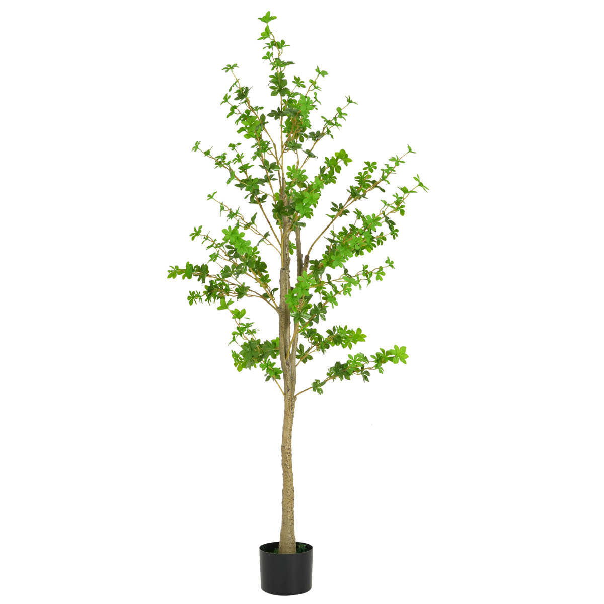 Hokku Designs 76" Artificial Tree In Pot - Graceful Shrub, Six Leaf ...